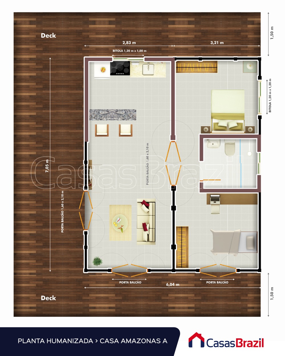 House Amazonas A | Casas Brazil - Casas Pré Fabricadas